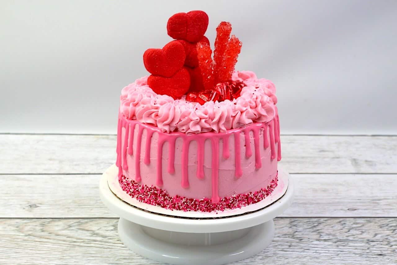 Anniversary Love Cake: Valentines Day Candy Heart Cake